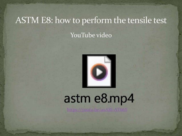 Tensile Testing ASTM E8 | PPTX | Physics | Science