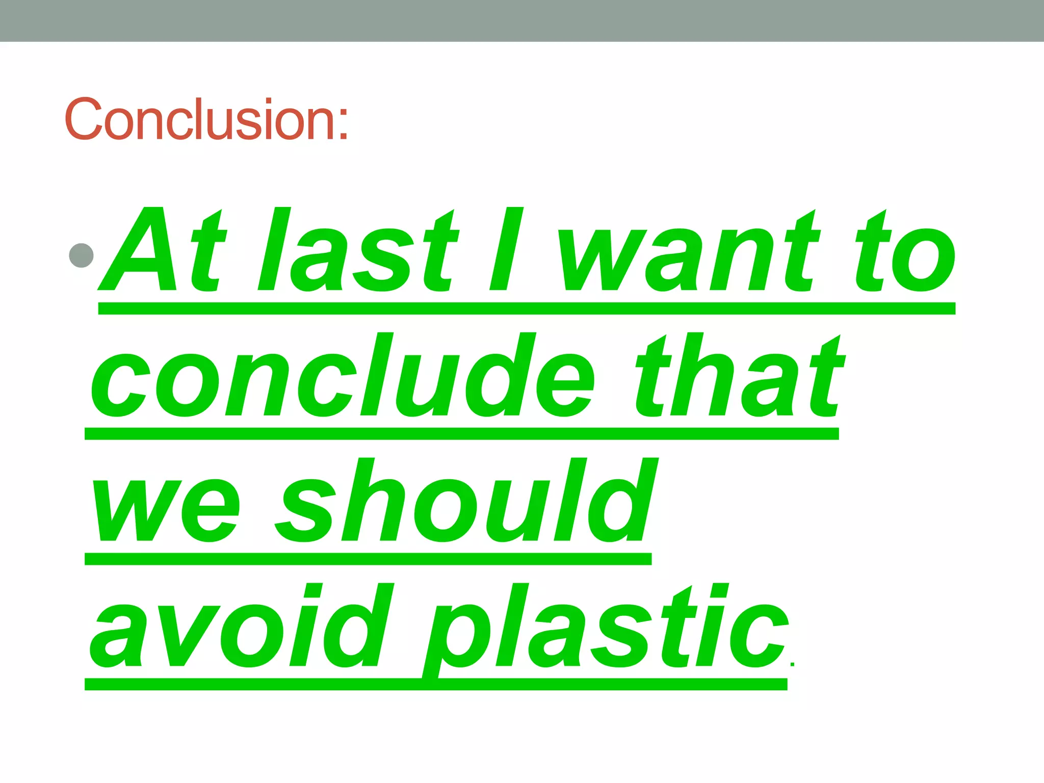 Yash Bahl avoid plastic | PPTX