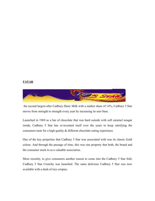 project report on chocolate | DOC