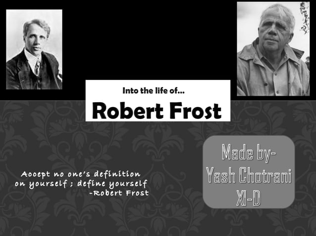 Famous Poet- Robert Frost | PPT