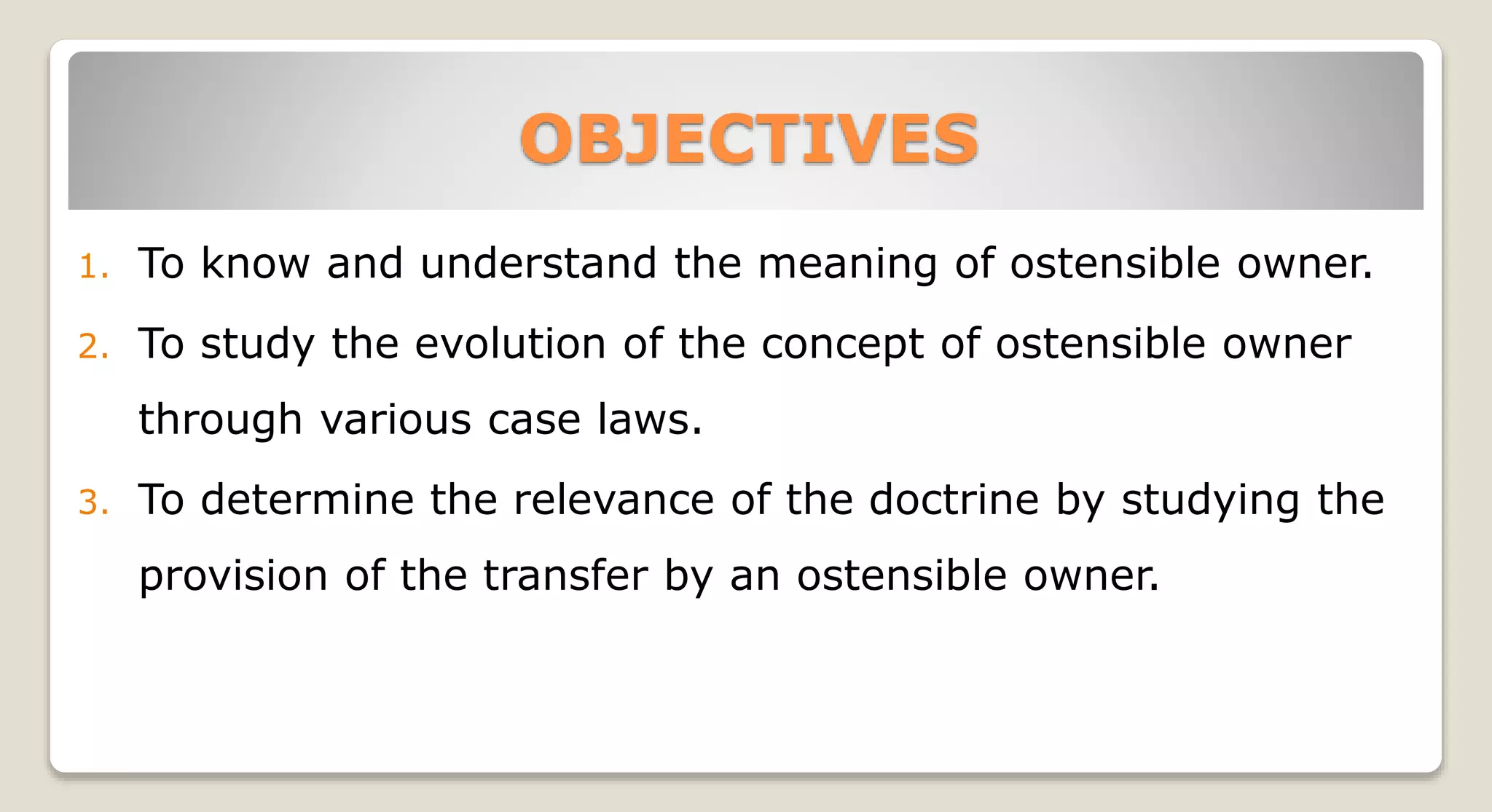 OSTENSIBLE OWNER.pptx | Law