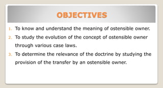 OSTENSIBLE OWNER.pptx | Law