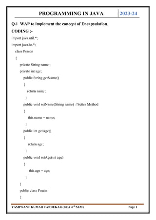 PROGRAMING IN JAVA 4TH SEM DIGVIJAY COLLAGE | PDF