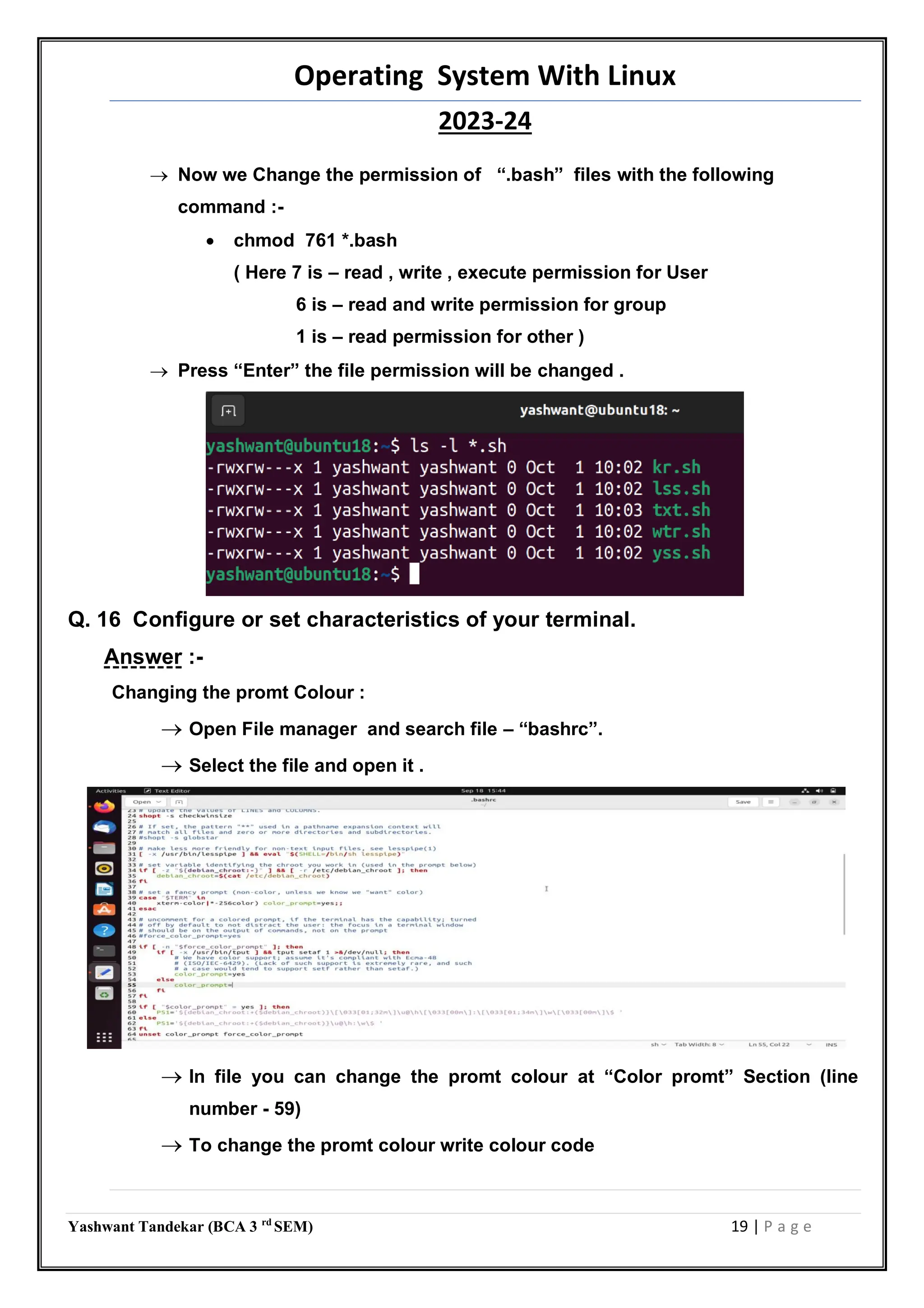 linux practical exam Digvajiya collage Rajnandgaon | PDF
