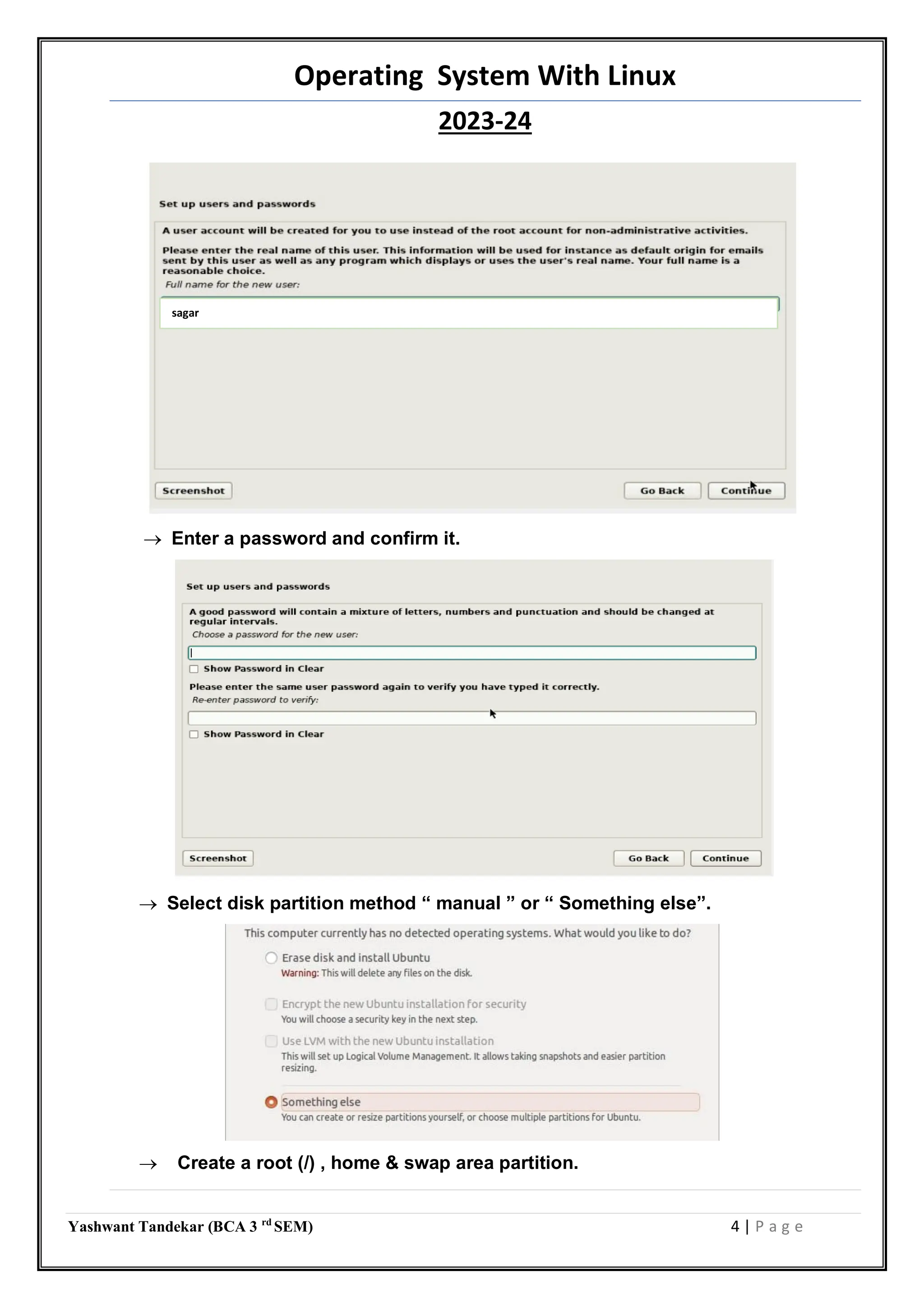 linux practical exam Digvajiya collage Rajnandgaon | PDF