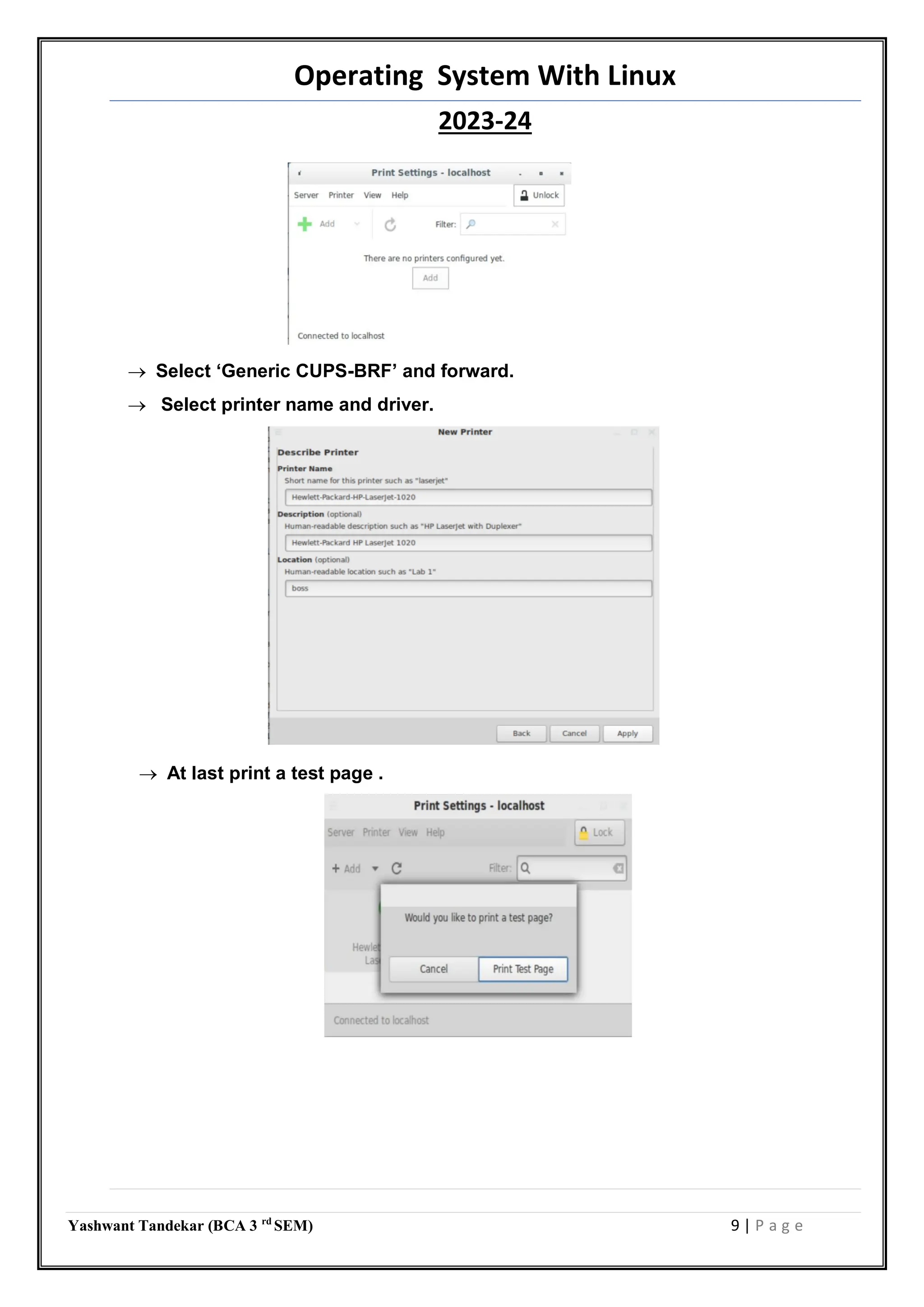 linux practical exam Digvajiya collage Rajnandgaon | PDF