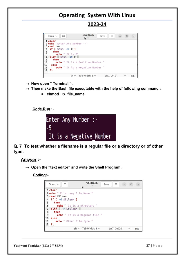 linux practical exam Digvajiya collage Rajnandgaon | PDF