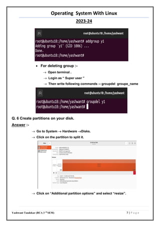 linux practical exam Digvajiya collage Rajnandgaon | PDF