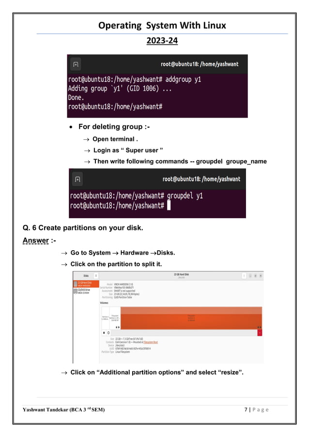 linux practical exam Digvajiya collage Rajnandgaon | PDF