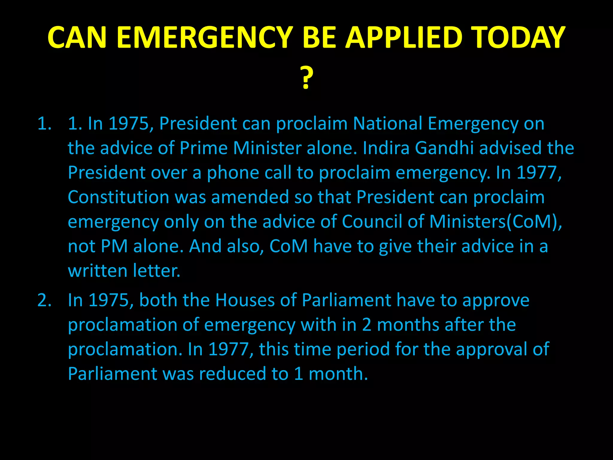 Emergency In India 1975-1977 | PPTX
