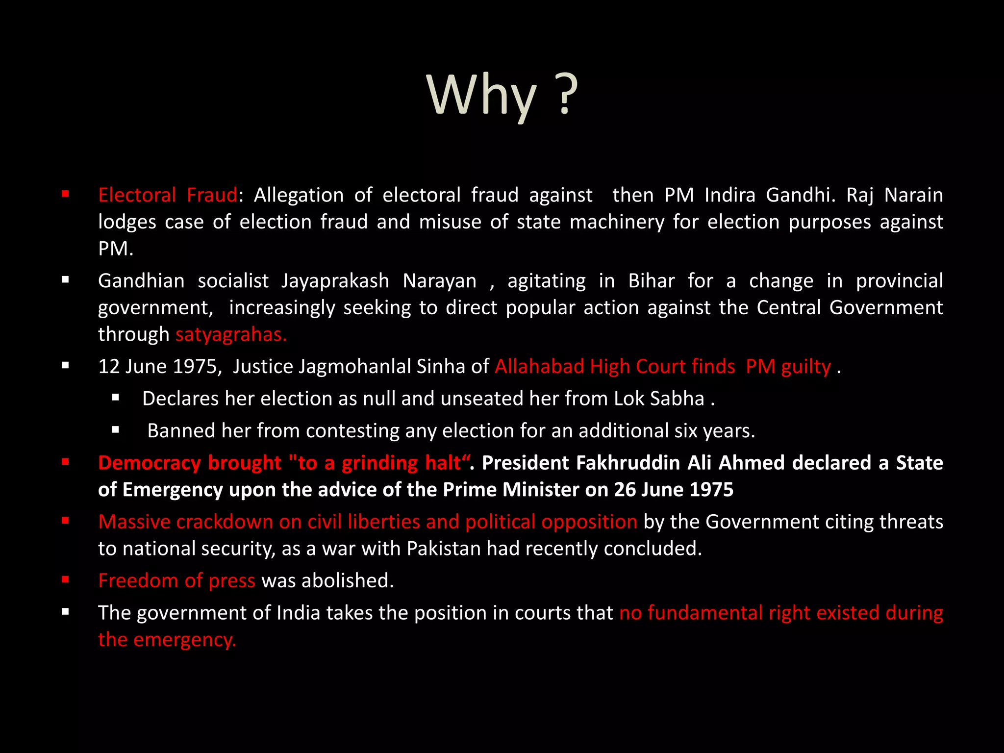 Emergency In India 1975-1977 | PPTX