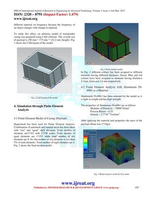 Finite Element Analysis of Payload for Space Applications | PDF