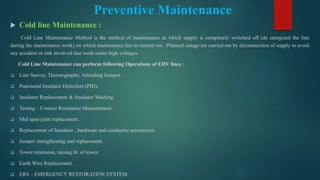 EHVAC transmission line maintenance techniques | PPTX