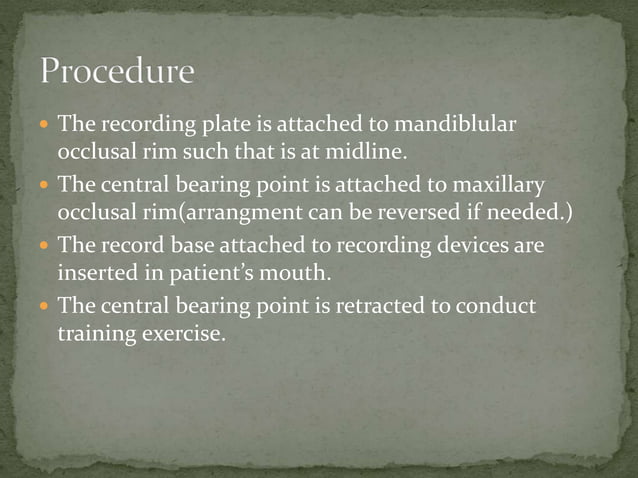 Gothic arch tracers | PPTX | Dental Health | Diseases and Conditions