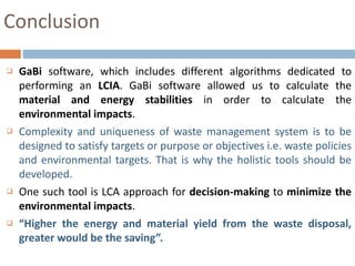 State of the art on Life Cycle Assessment for Solid Waste Management ...