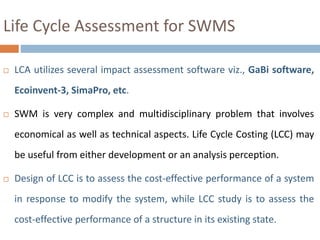 State of the art on Life Cycle Assessment for Solid Waste Management ...