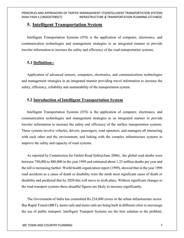 ITS (Intelligent Transportation System) Principles and approaches of ...