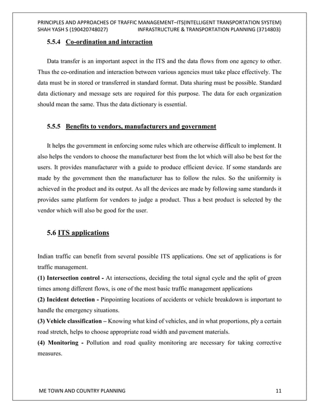ITS (Intelligent Transportation System) Principles and approaches of ...