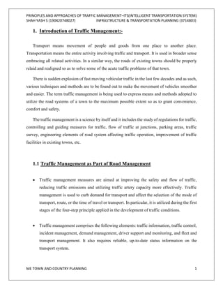 ITS (Intelligent Transportation System) Principles and approaches of ...