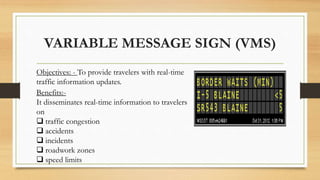 Intelligent Transportation Systems (ITS) | PPTX | Logistics and ...