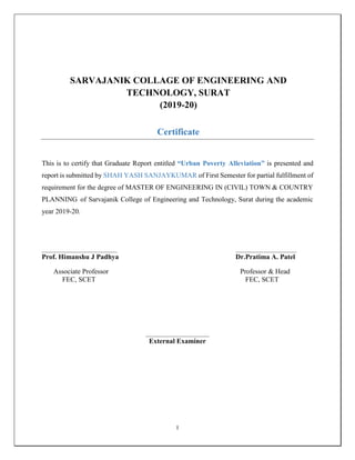 Urban Poverty Alleviation | PDF