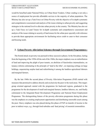 Urban Poverty Alleviation | PDF
