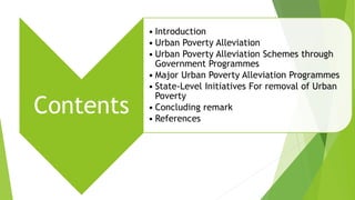 Urban Poverty Alleviation | PPTX