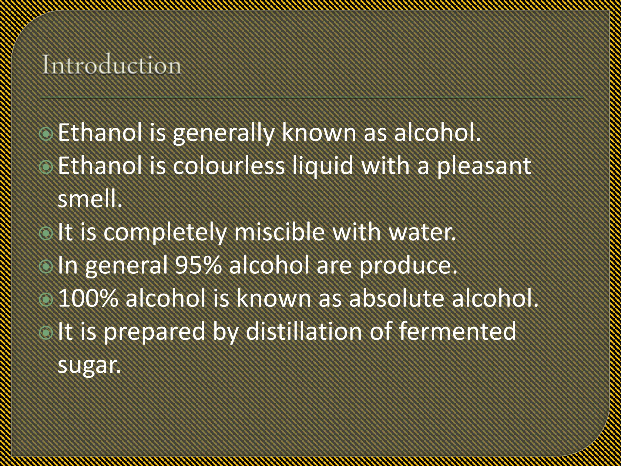 Ethanol production from molasses | PPTX