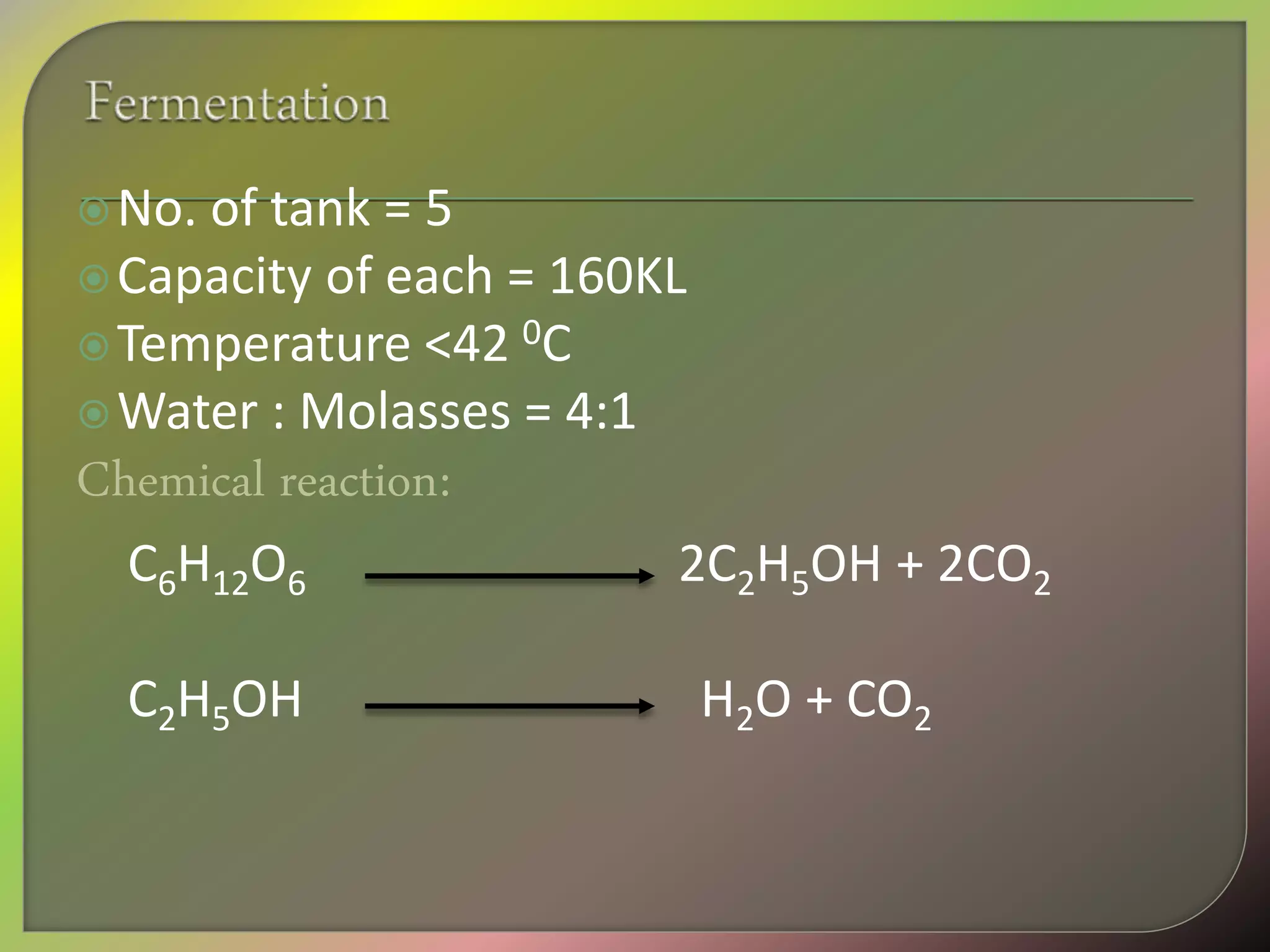Ethanol production from molasses | PPTX
