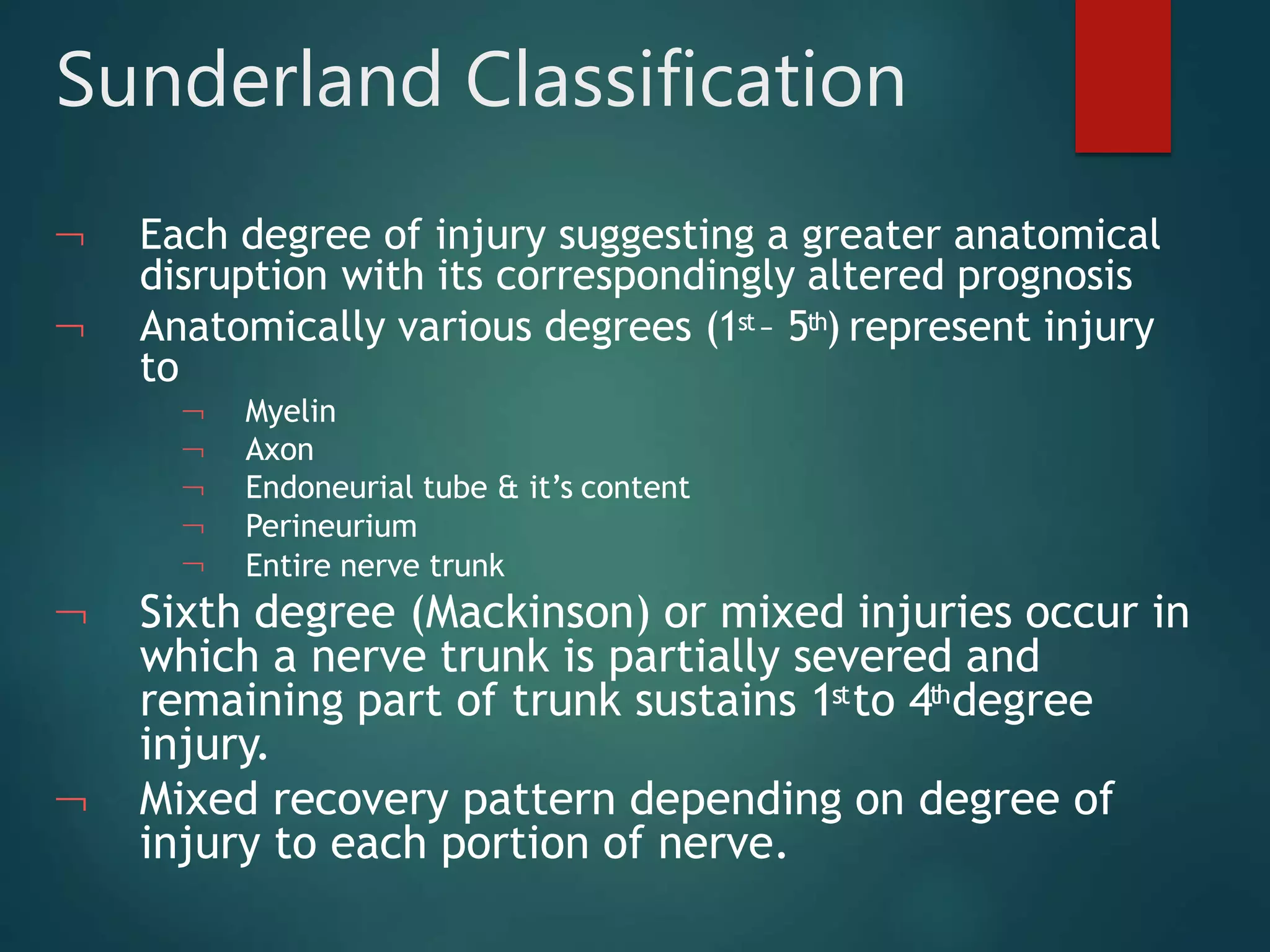 peripheral nerve injury concepts and management | PPTX