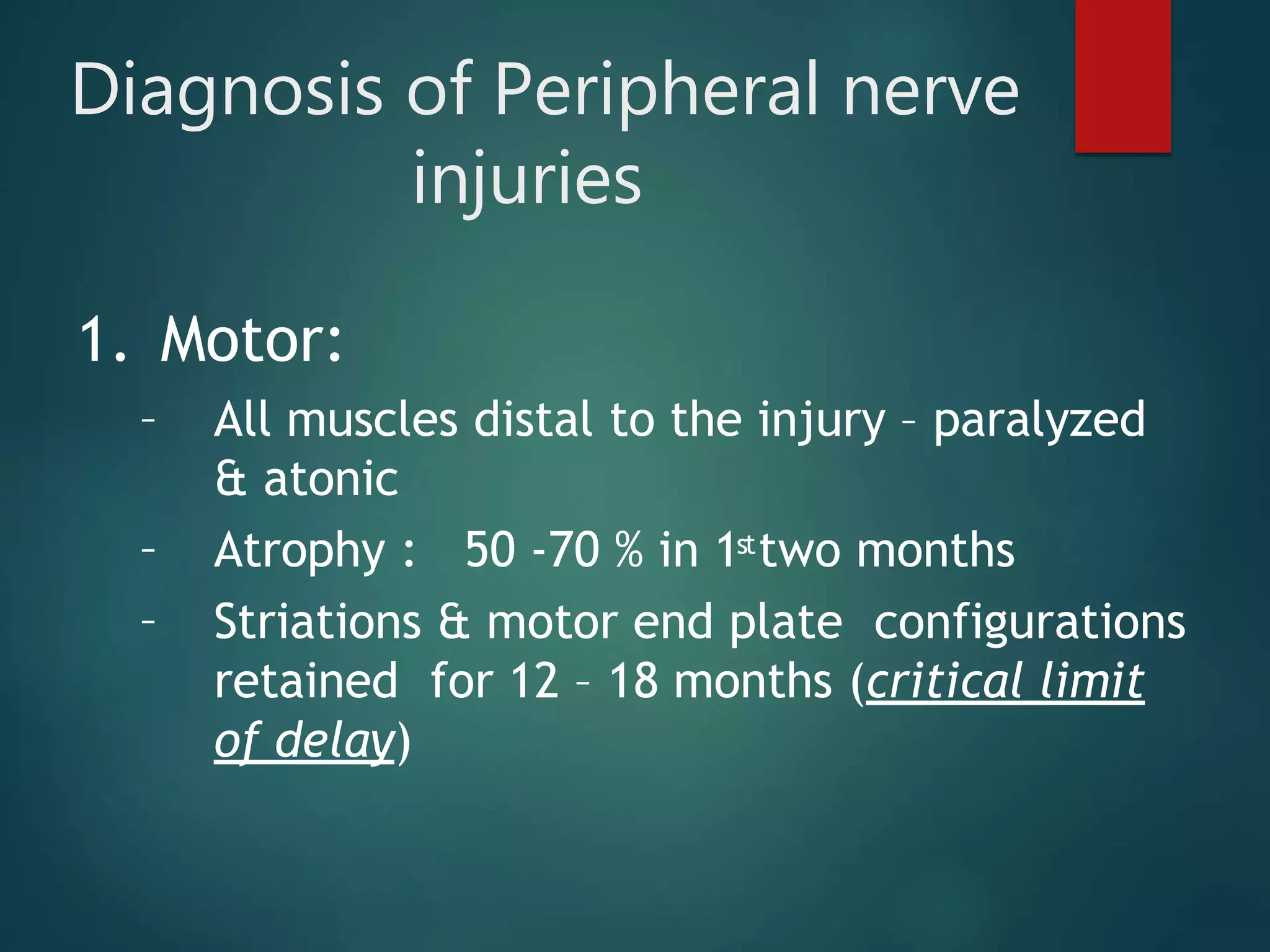 peripheral nerve injury concepts and management | PPTX