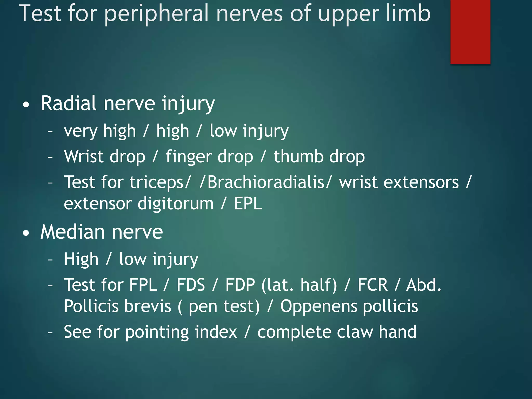 peripheral nerve injury concepts and management | PPTX