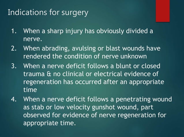 peripheral nerve injury concepts and management | PPTX | Death, Injury, or Military Conflict ...
