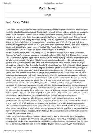 Yasin suresi tefsiri | PDF