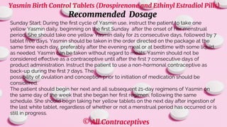 Yasmin Birth Control Tablets (Drospirenone and Ethinyl Estradiol Pills ...