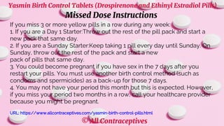 Yasmin Birth Control Tablets (Drospirenone and Ethinyl Estradiol Pills ...