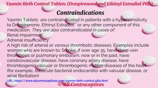 Yasmin Birth Control Tablets (Drospirenone and Ethinyl Estradiol Pills ...