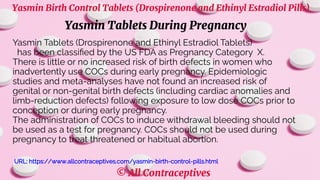 Yasmin Birth Control Tablets (Drospirenone and Ethinyl Estradiol Pills ...