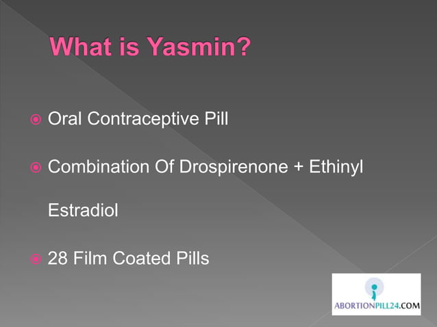 Yasmin Birth Control Pill | PPT