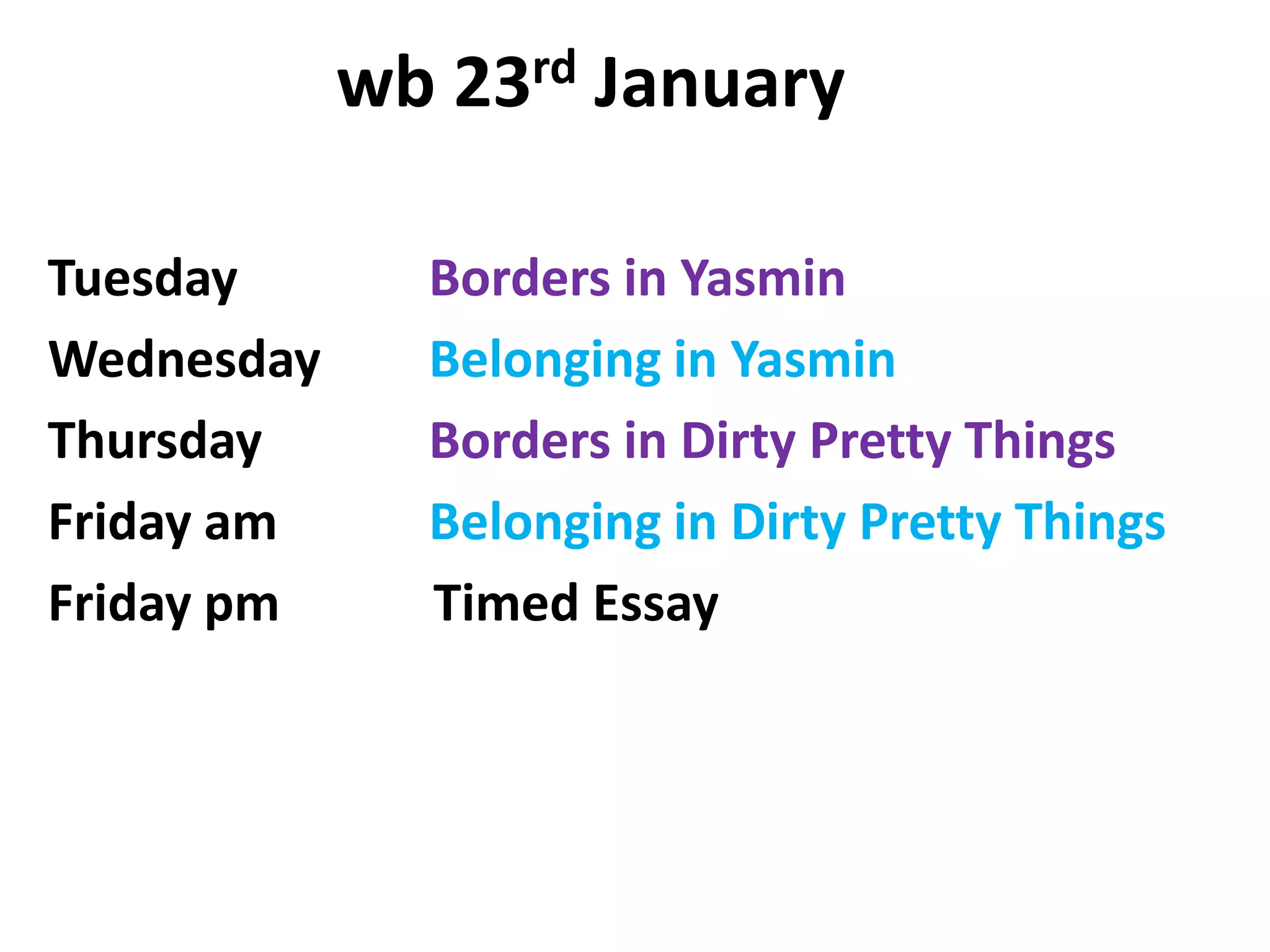 Yasmin lesson 1 post coursework | PPT