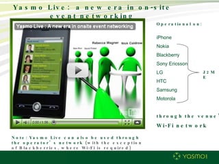 Yasmo live | PPT | Smartphones | Consumer Electronics