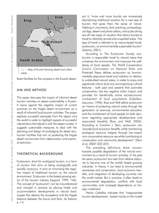 Towards Sustainable Desert Eco-Tourism in Kuwait: Learning from the ...
