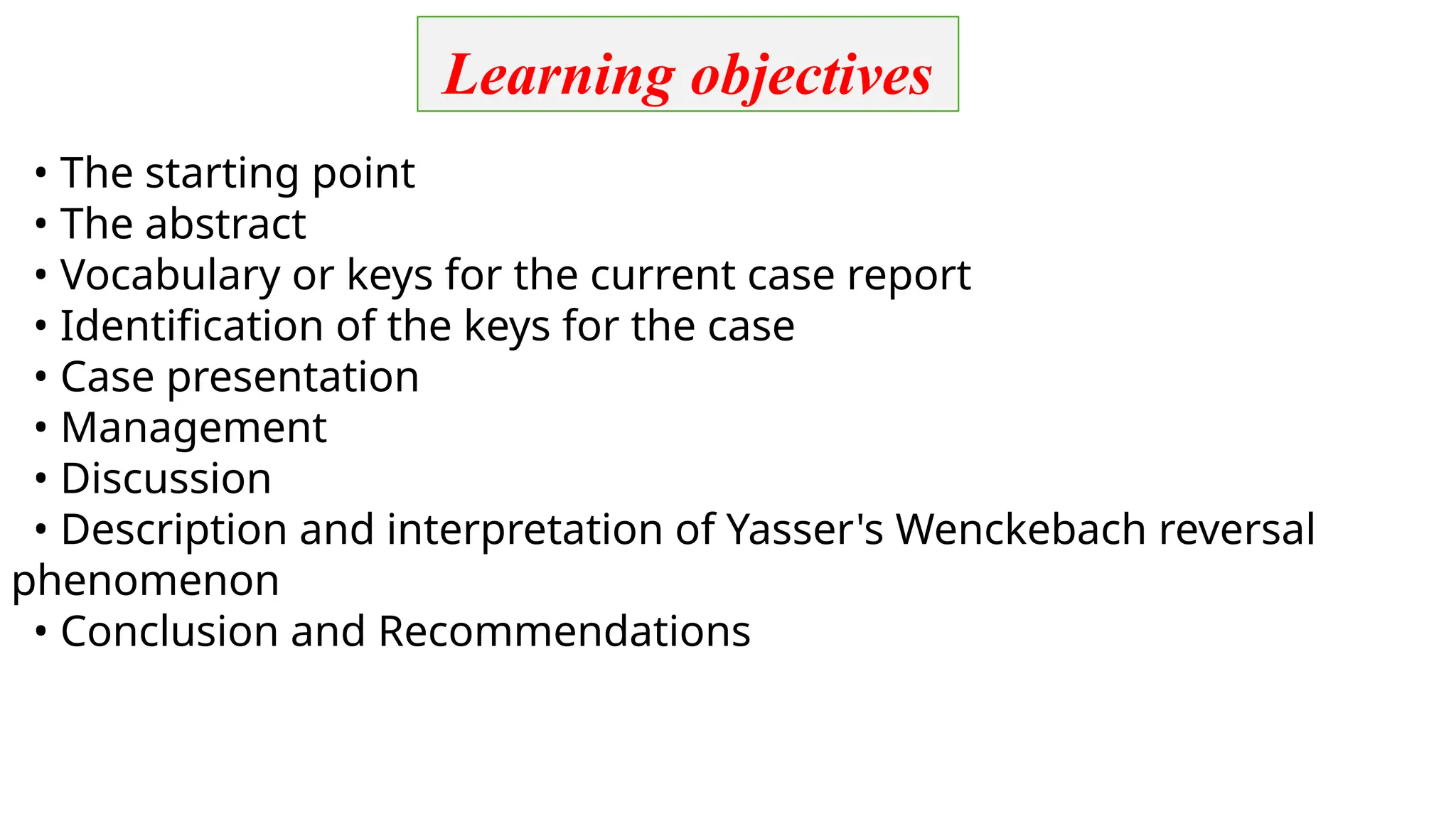 Yasser's Wenckebach Reversal Phenomenon.pptx
