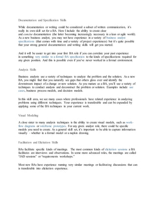 Business Analyst Documentation | DOCX