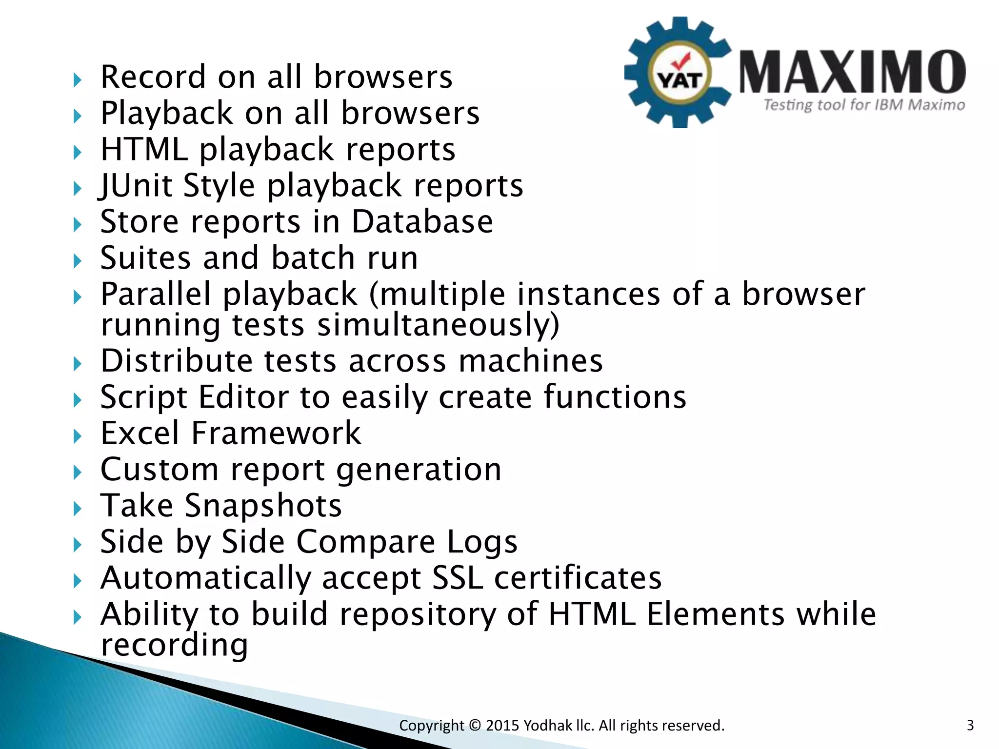 YAT-Maximo (Yodhak Automation Testing Framework for Maximo) | PPT YAT-Maximo (Yodhak Automation Testing Framework for Maximo) | PPT