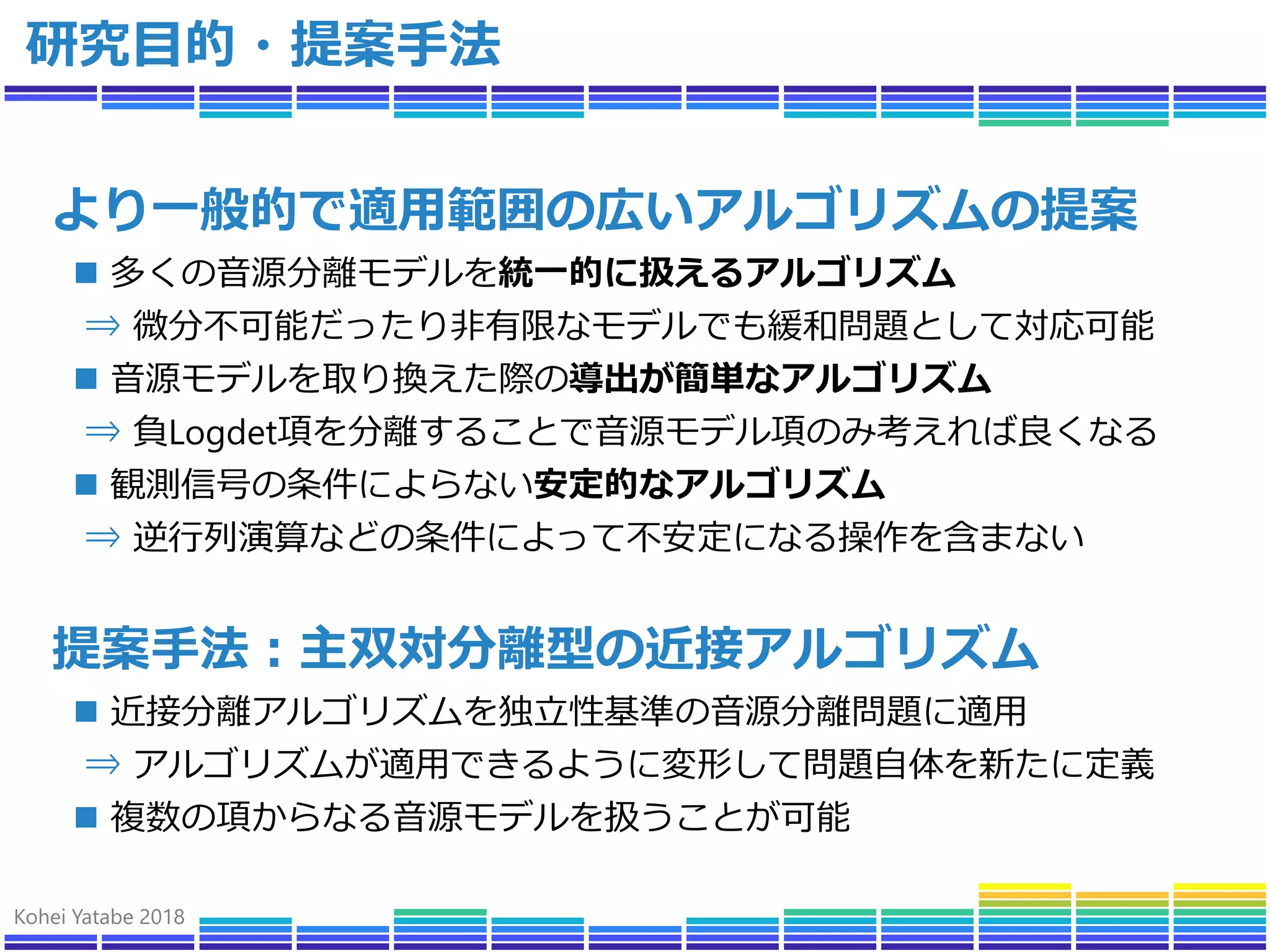 近接分離最適化によるブラインド⾳源分離（blind Source Separation Via Proximal Splitting Algorithm） Ppt