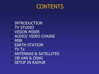 DOORDARSHAN RAIPUR PROJECT PRESENTATION/REPORT PPT ppt | PPTX