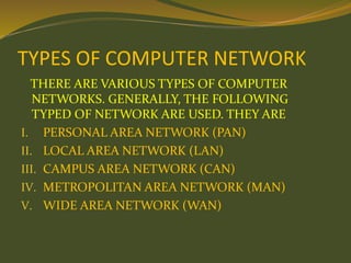 types of computer networks | PPT | Free Download