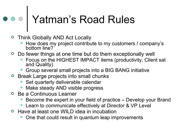 Yatman Lai's Operational Philosophy | PPT