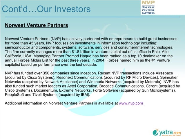 An Introduction to Yatra.com | Venture Capital | Business Banking & Finance